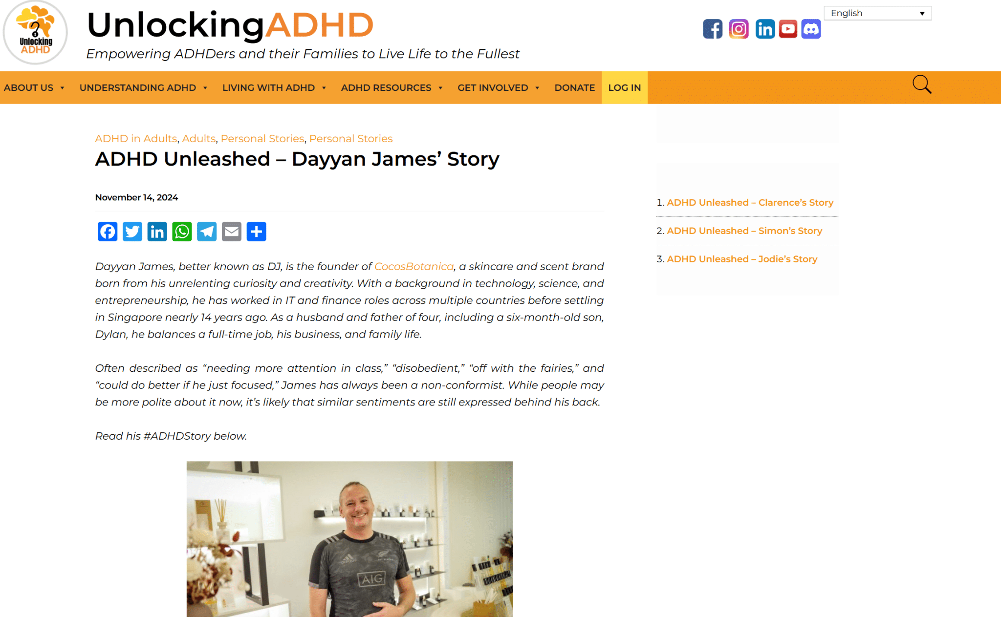 Unlocking ADHD - Dayyan James's Story - CocosBotanica by Dayyan James